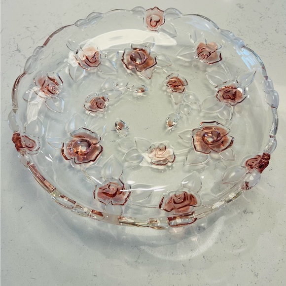Mikasa | Art | Mikasa Bella Rosa Pink Frost 3 Serving Platter Roses ...